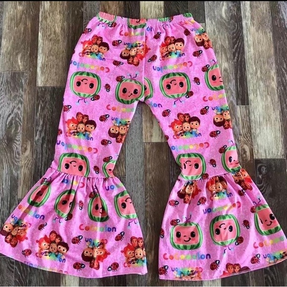 Matching Sets | Little Girls 3 Piece Set Cocomelon Bell Bottoms And ...